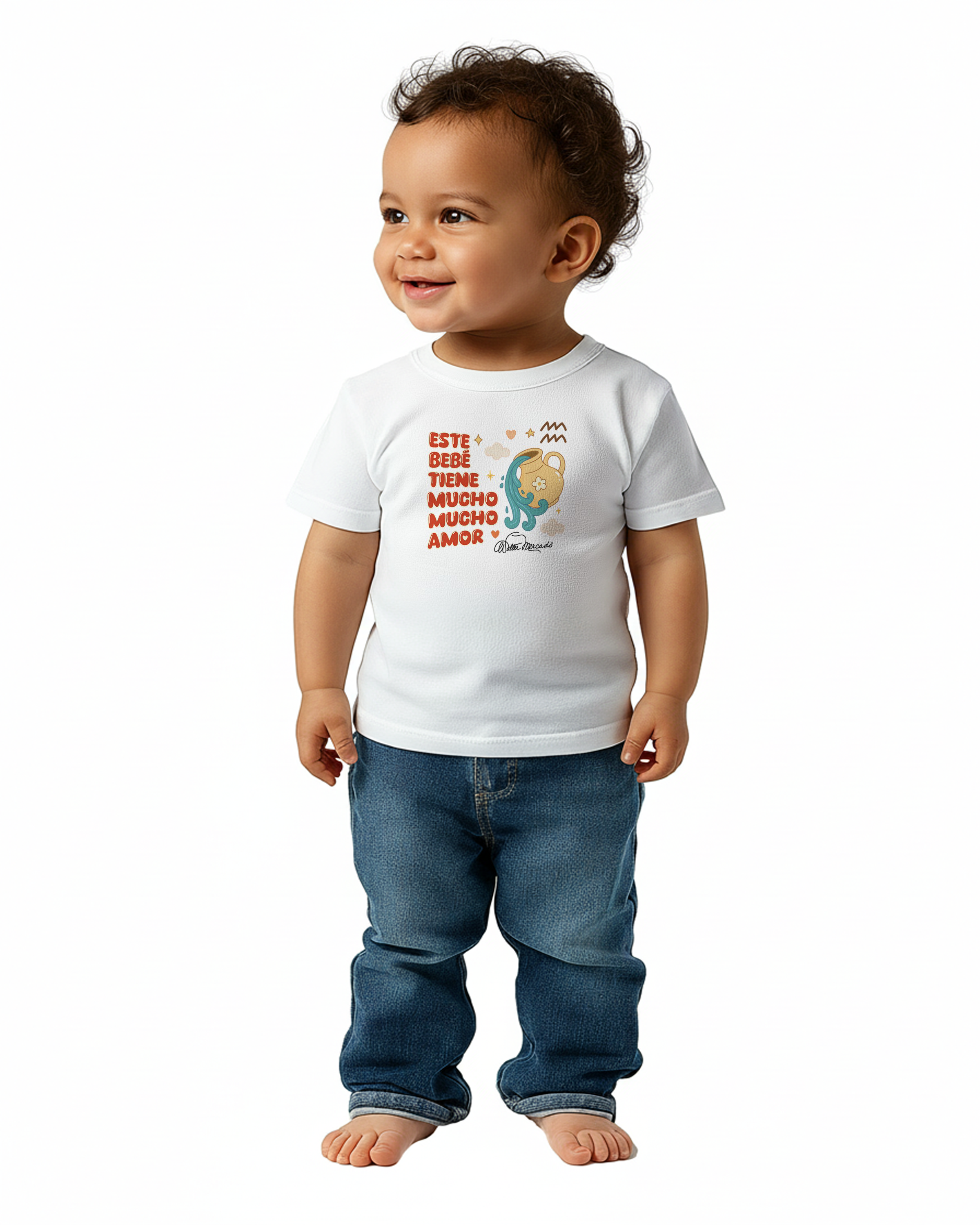 ACUARIO: WALTER MERCADO MUCHO MUCHO AMOR® Classic Baby Boys Crewneck T